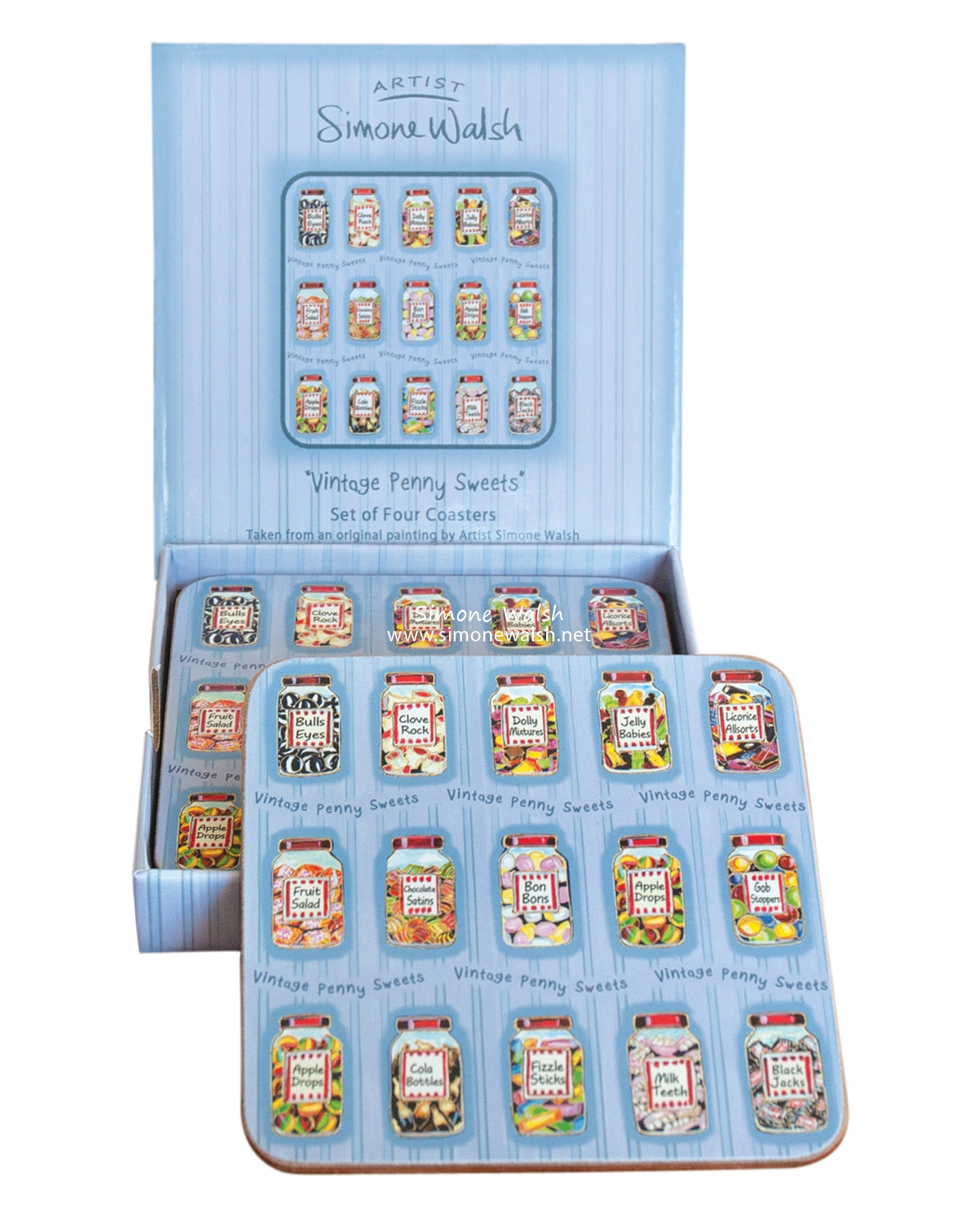 Vintage Penny Sweets Coasters - Simone Walsh